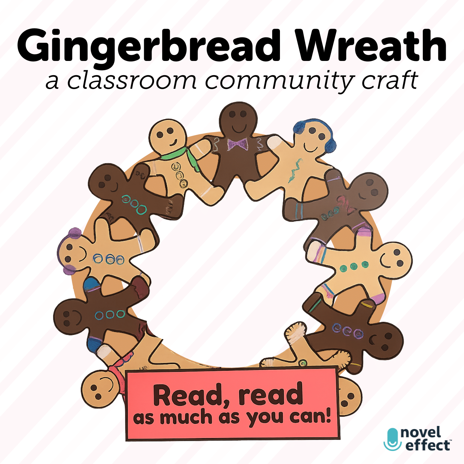 Gingerbread Wreath Read-Aloud Tracker - Novel Effect